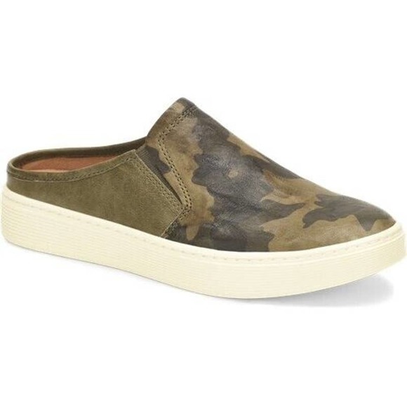 Sofft | Shoes | Sofft Leather Camo Comfort Shoes Slides Loafer Mules ...